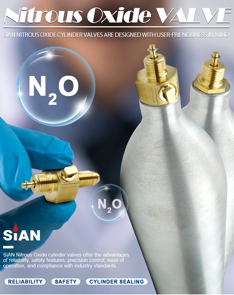 SiAN High Quality N2O Gas Valves Factory Medical Nitrous Oxide Cylinder ...