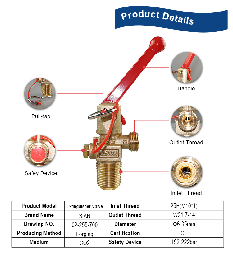 SiAN High-Performance Carbon Dioxide Extinguisher Valves Reliable Fire ...