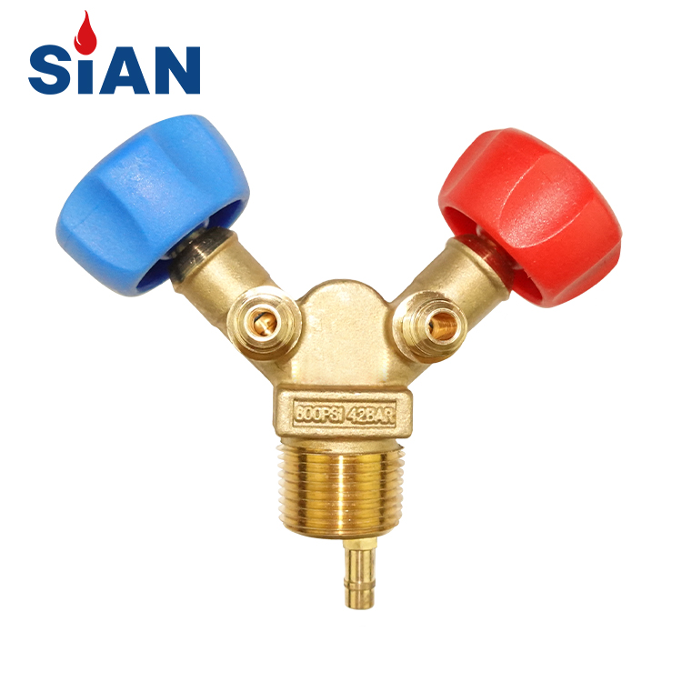 SiAN R22 Double Freon Cylinder Valve Refrigerant Gas Stove Control ...
