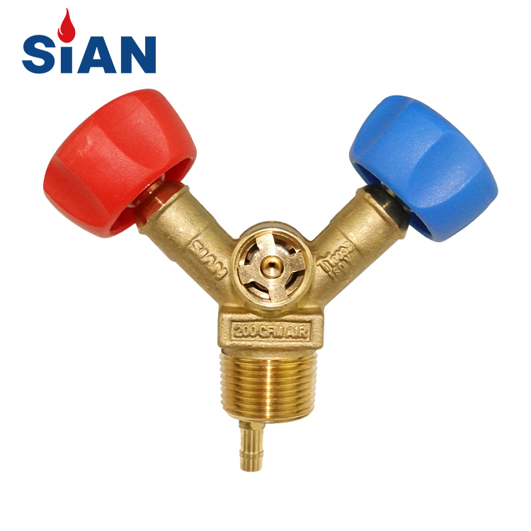 SiAN R22 Double Freon Cylinder Valve Refrigerant Gas Stove Control ...