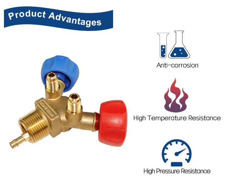 SiAN R22 Double Freon Cylinder Valve Refrigerant Gas Stove Control ...