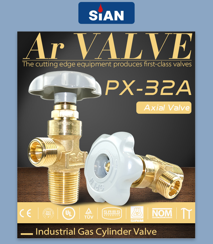 Industrial Axial Type PX-32A Argon Gas Cylinder Valves - Buy Valve Manufacturer, Cylinder Valves ...
